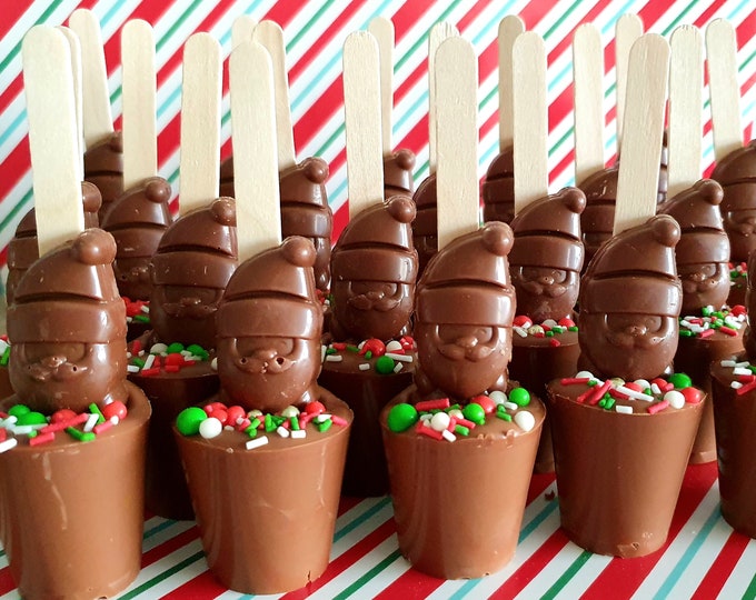 Christmas Hot Chocolate Stirrers With Kit Kat Santa, Stocking Filler ...