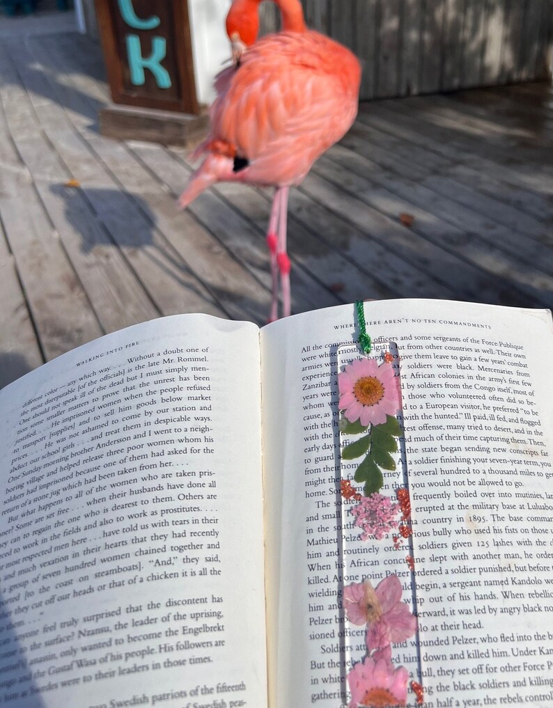 Handmade Pressed Unique Floral and Glitter Bookmarks made to - Etsy