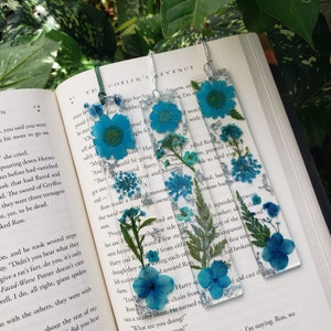 Handmade Pressed Unique Floral and Glitter Bookmarks (made to Order ...
