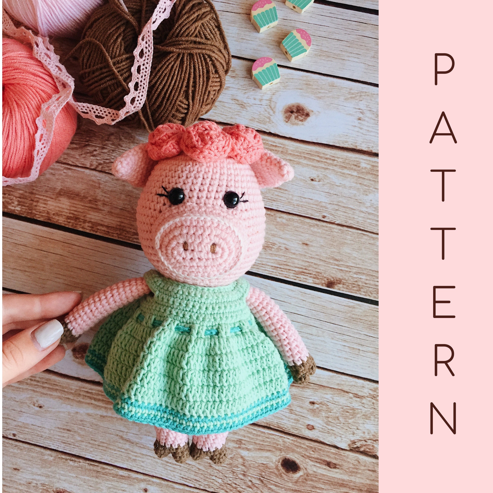 AMIGURUMI PATTERN Crochet Piggy Pattern Amigurumi Piggy - Etsy