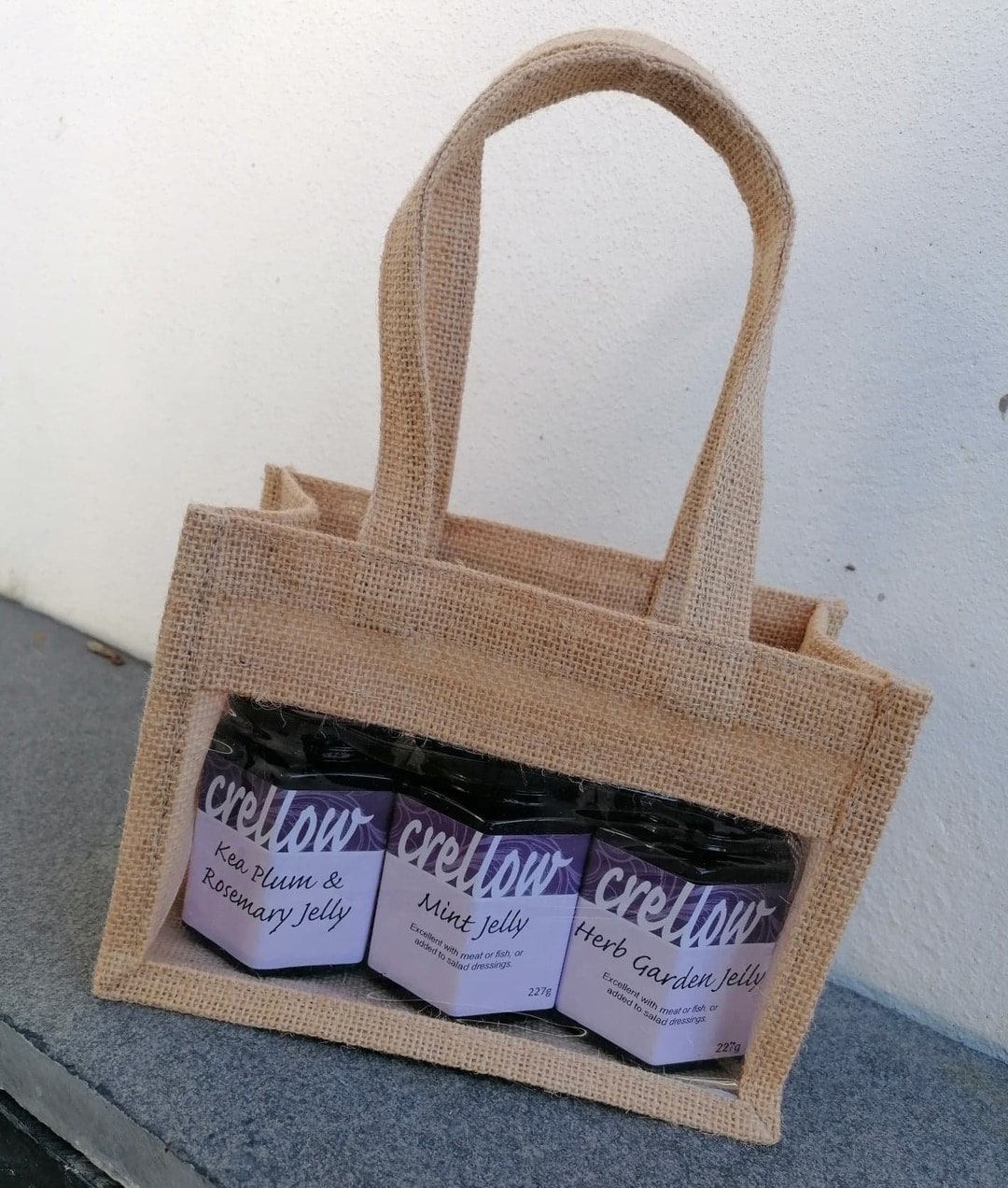 Hessian Gift Bag Trio of Cornish Jellies Herb Garden Jelly, Kea Plum ...