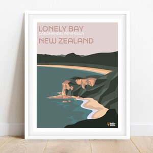 Travel Poster Wall Art: Lonely Bay New Zealand Printable Poster ...