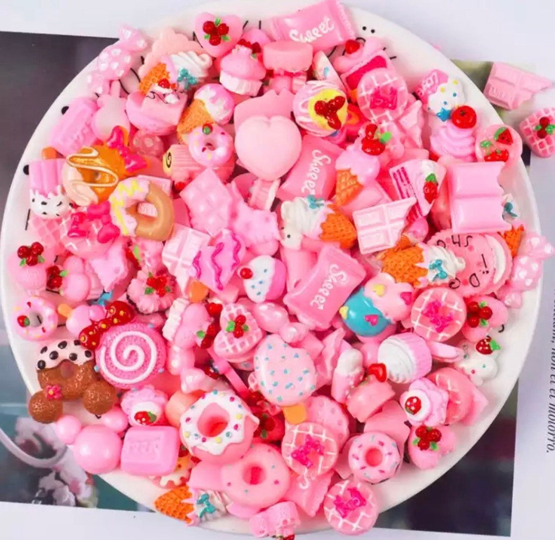 Light Pink Kawaii Assorted Charm Mix - Etsy