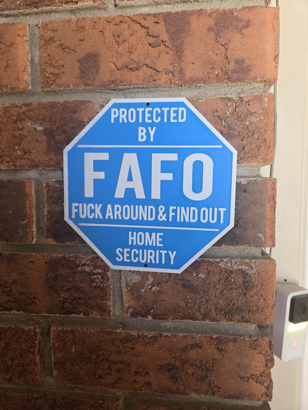 FAFO Home Security Sign – Funny Novelty Warning Sign for Front Door ...