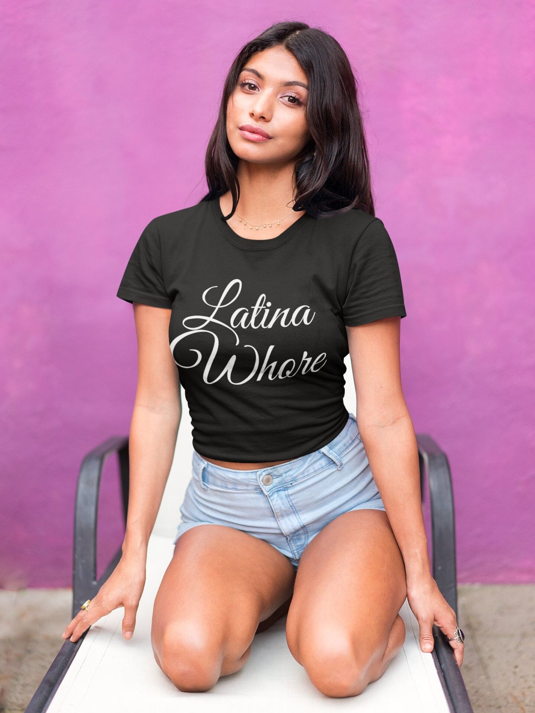 Latina Whore Shirt Hotwife Spanish Slut Whore Cumslut Interracial