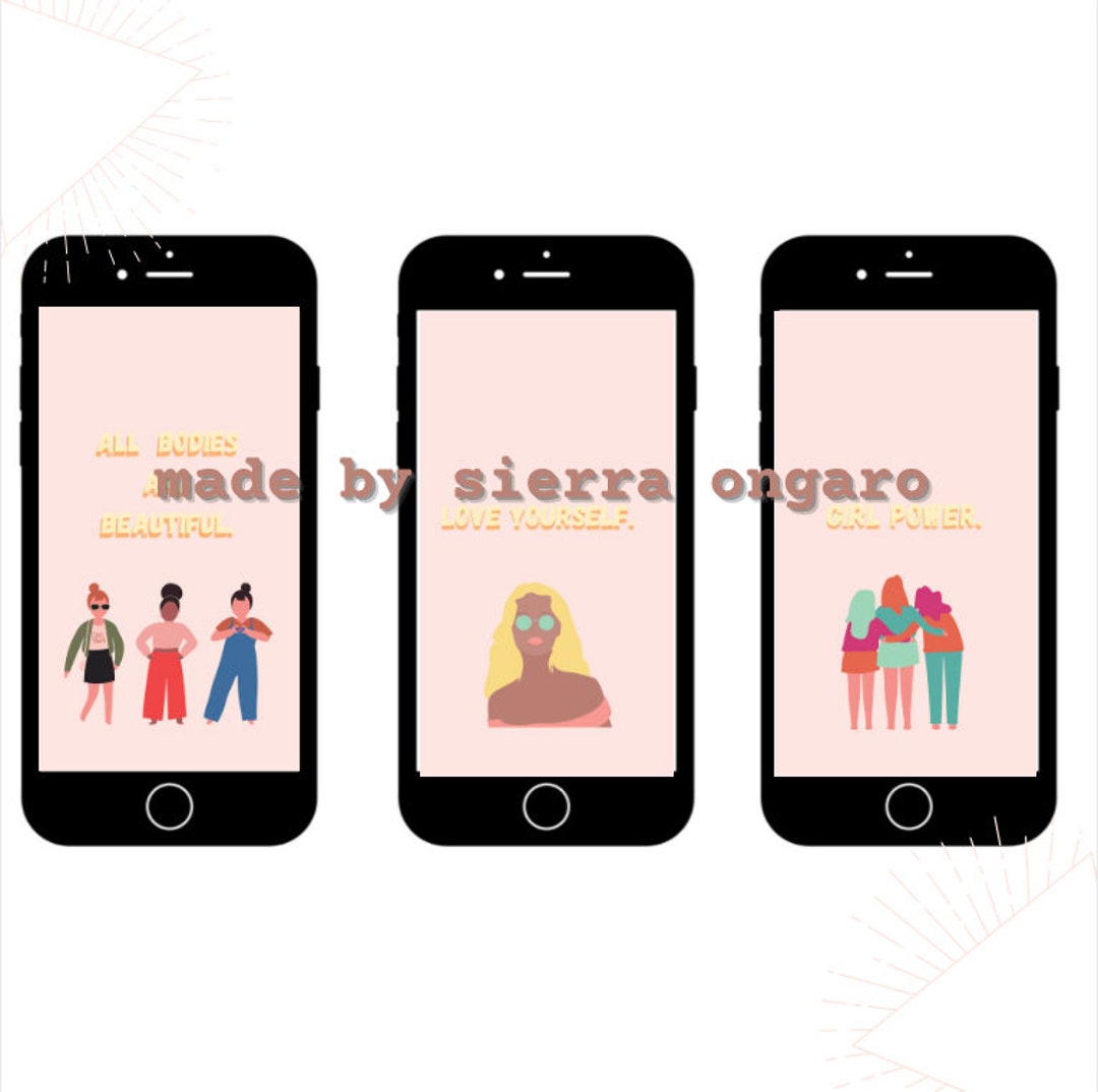 Set of 3 Girl Power iPhone Wallpapers - Etsy