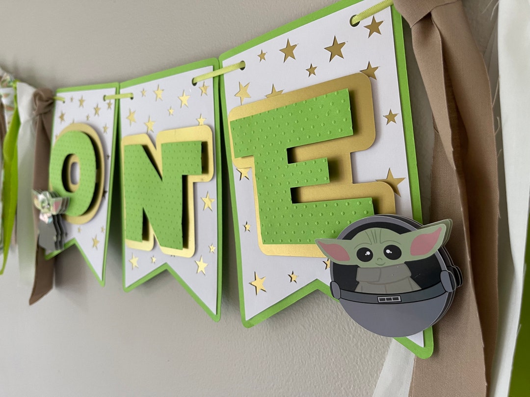 Baby Yoda Birthday Banner/ Baby Yoda First Birthday/ Yoda - Etsy
