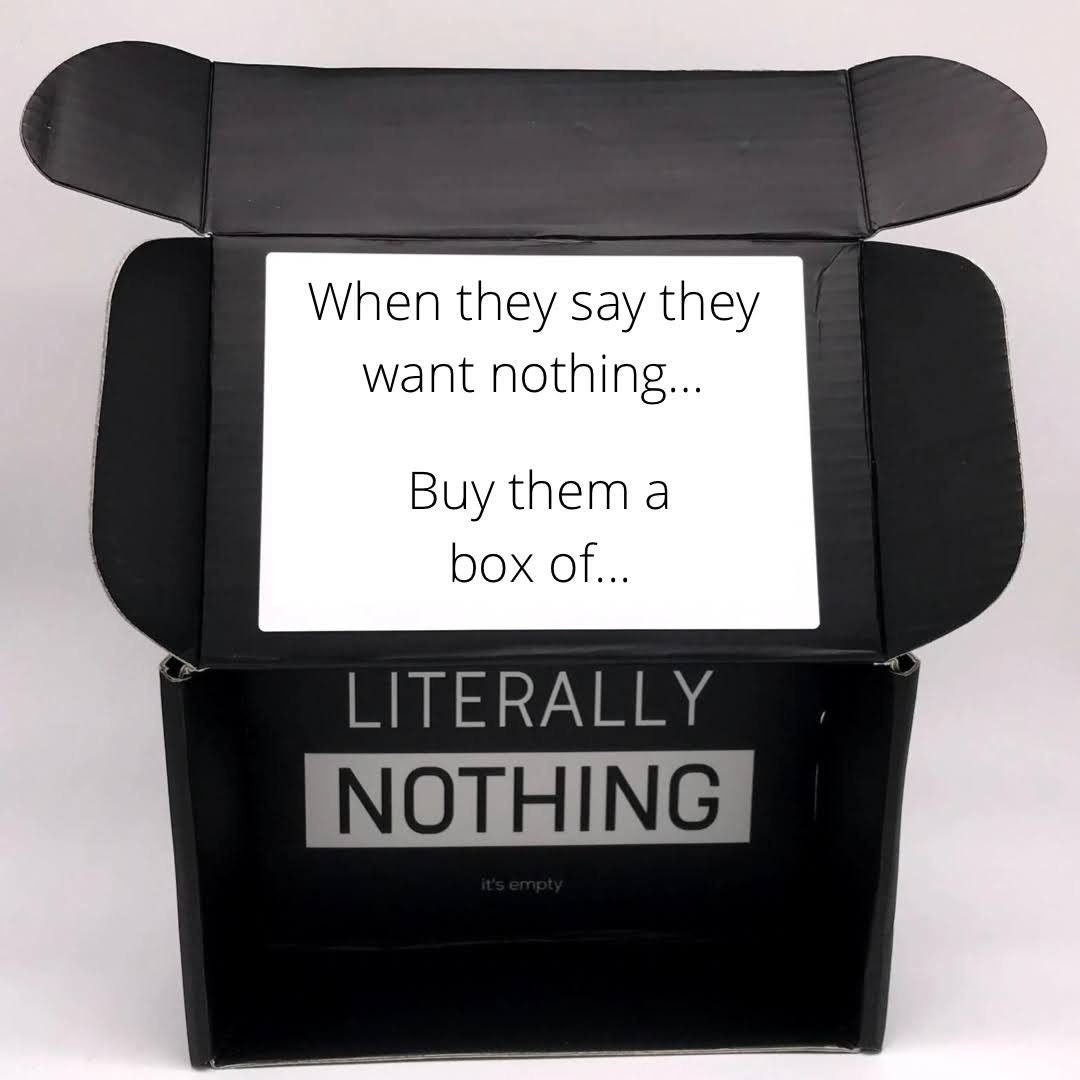 Give Nothing to Someone! Classy Box of Nothing Gift - Perfect Birthday ...