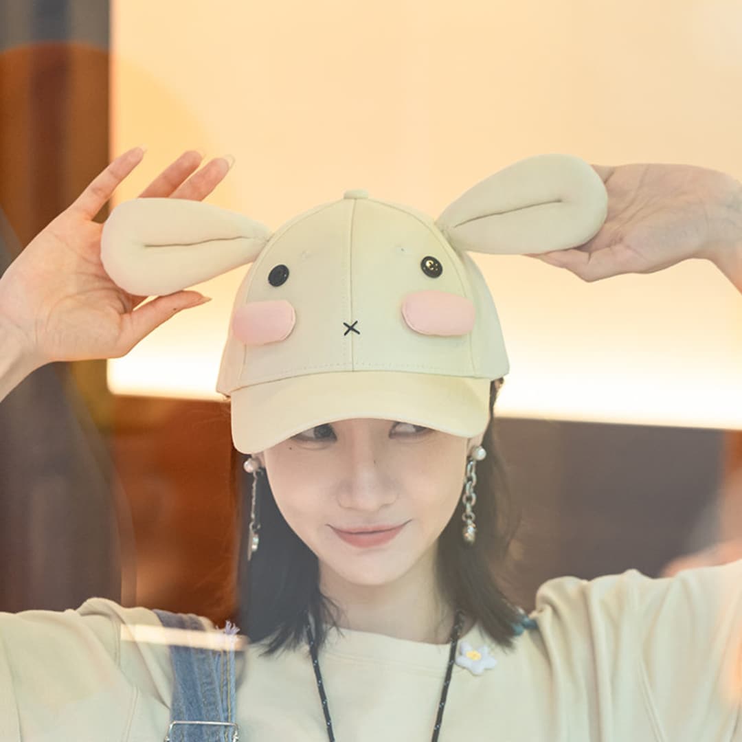 Cute Big Ears Rabbit Hat. Cartoon Rabbit Doll Baseball Cap. - Etsy