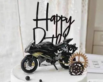 Personalised Acrylic Scooter Motorcycle Cake Topper - Etsy