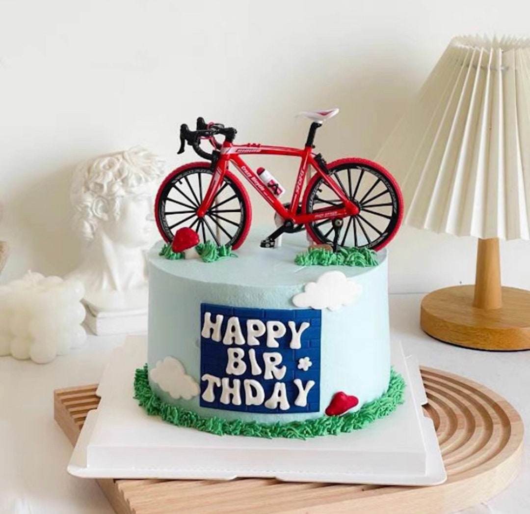 Luxury Cool Bicycle Bike Cycle Cake Topper / Birthday Cake Decoration ...
