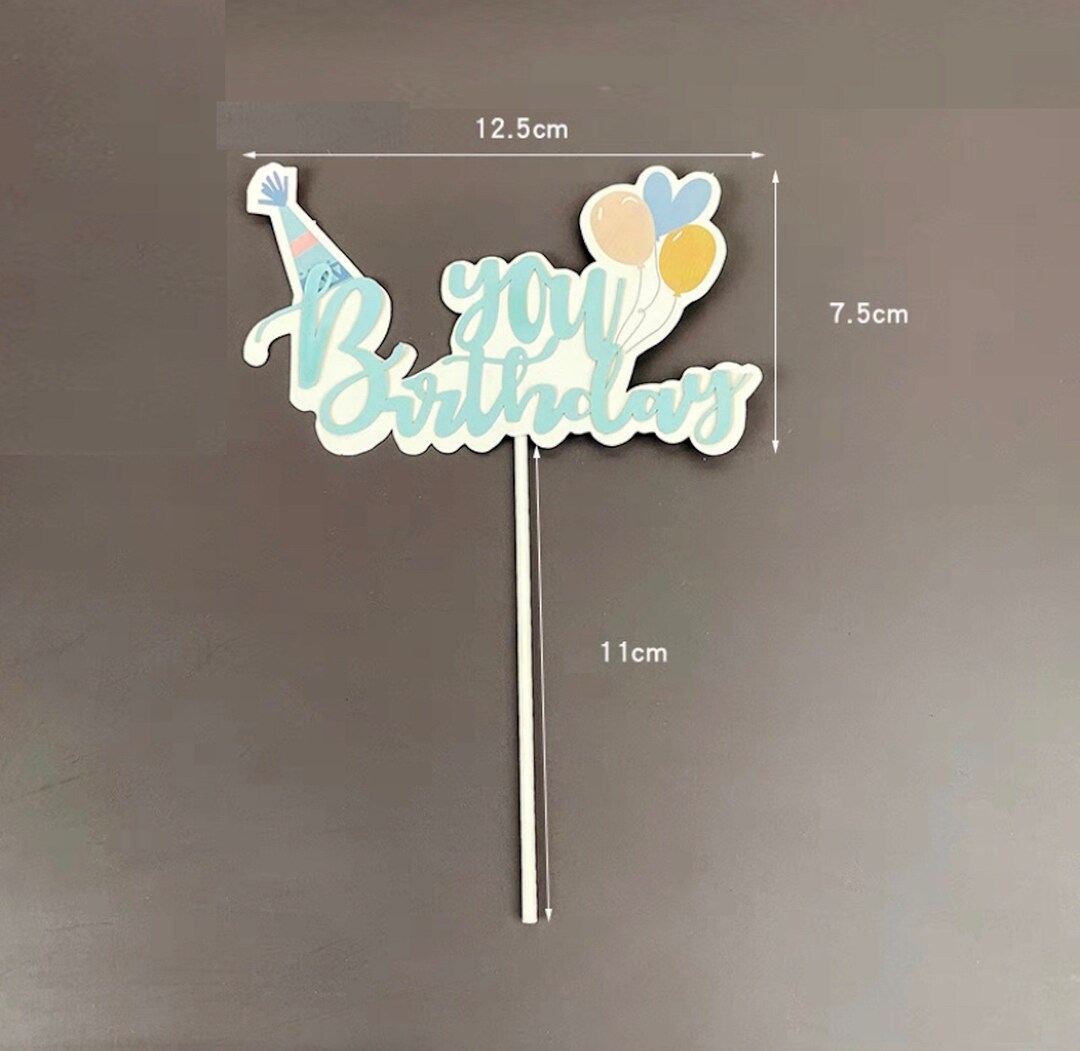 Birthday Cake Decoration Balloon Sign / Cake Topper / Cake Decoration ...