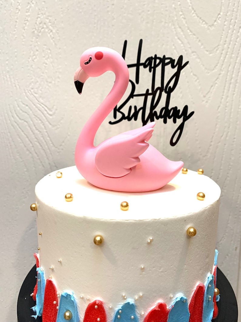 Flamingo Cake Topper / Birthday Cake Decoration / Toy / Gift - Etsy