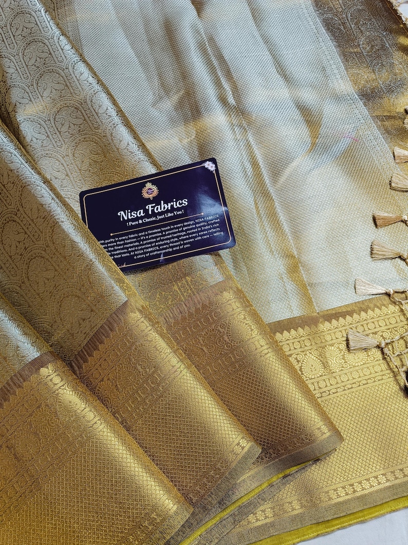 Sobhita Dhulipala Inspired Kanjivaram Tissue Silk Saree | Gold Silver ...