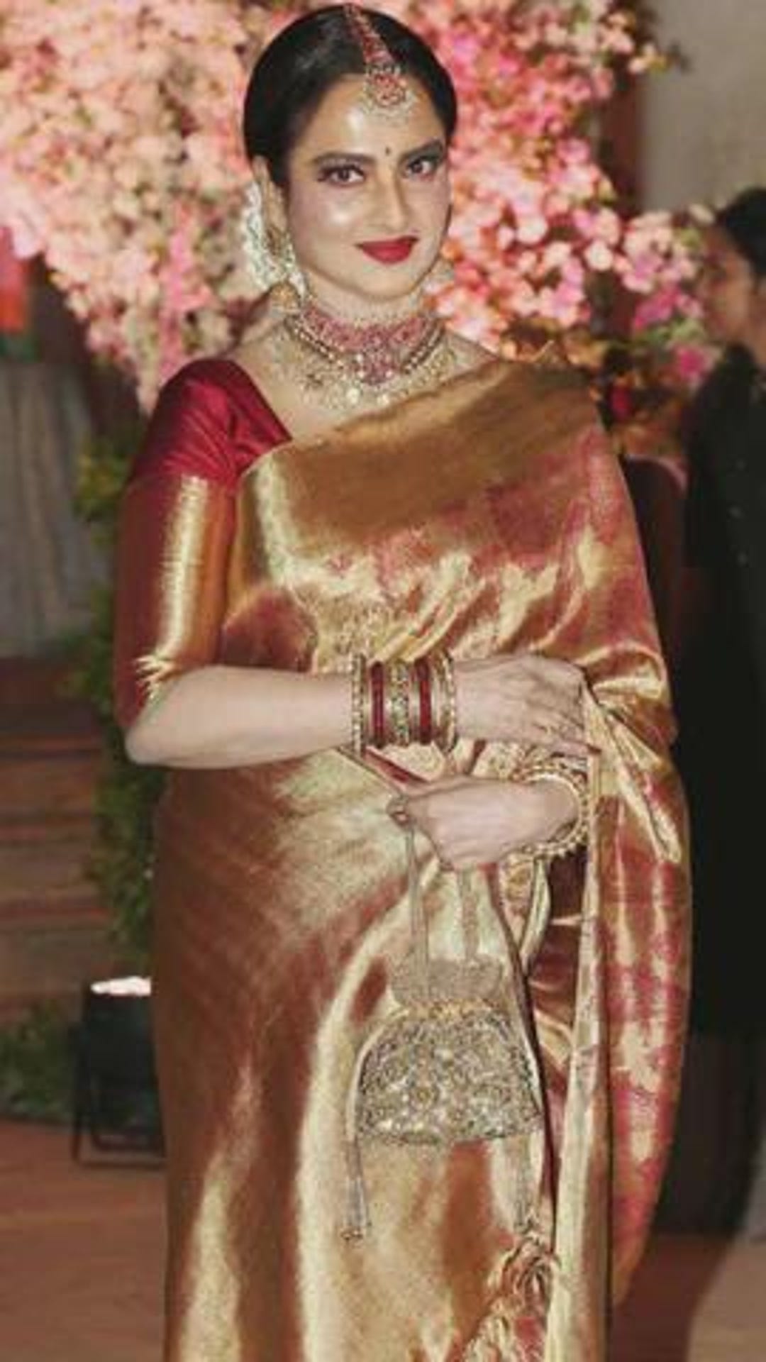 Rekha Inspired Banarasi Saree | Soft Tissue Silk With Copper Zari ...