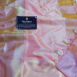 Sai Pallavi Inspired Pink Banarasi Tissue Silk Saree | Soft Silk Jaal ...