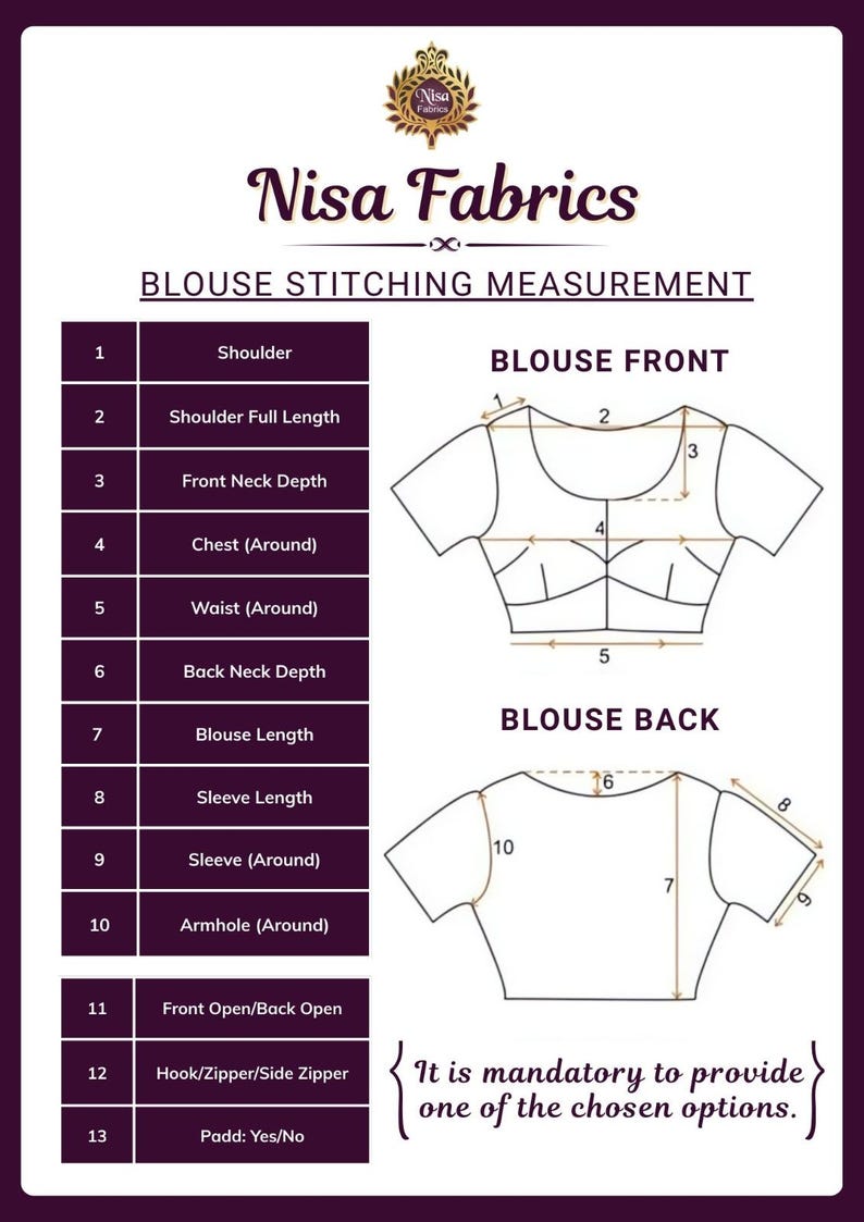Blouse Stitching Service for Saree Orders Only | Custom Blouse ...