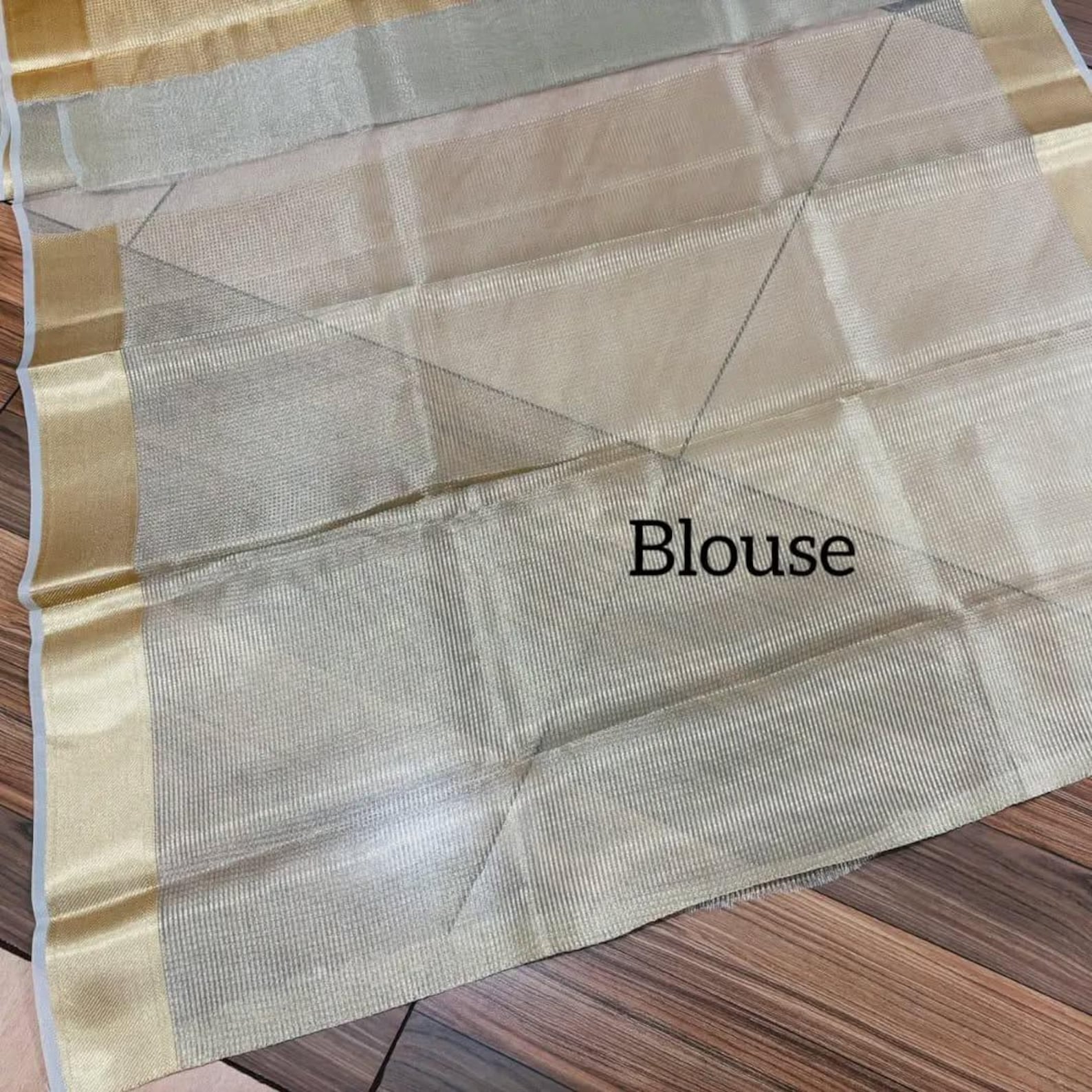Nayanthara Inspired Banarasi Tissue Silk Saree | Golden Border Soft ...