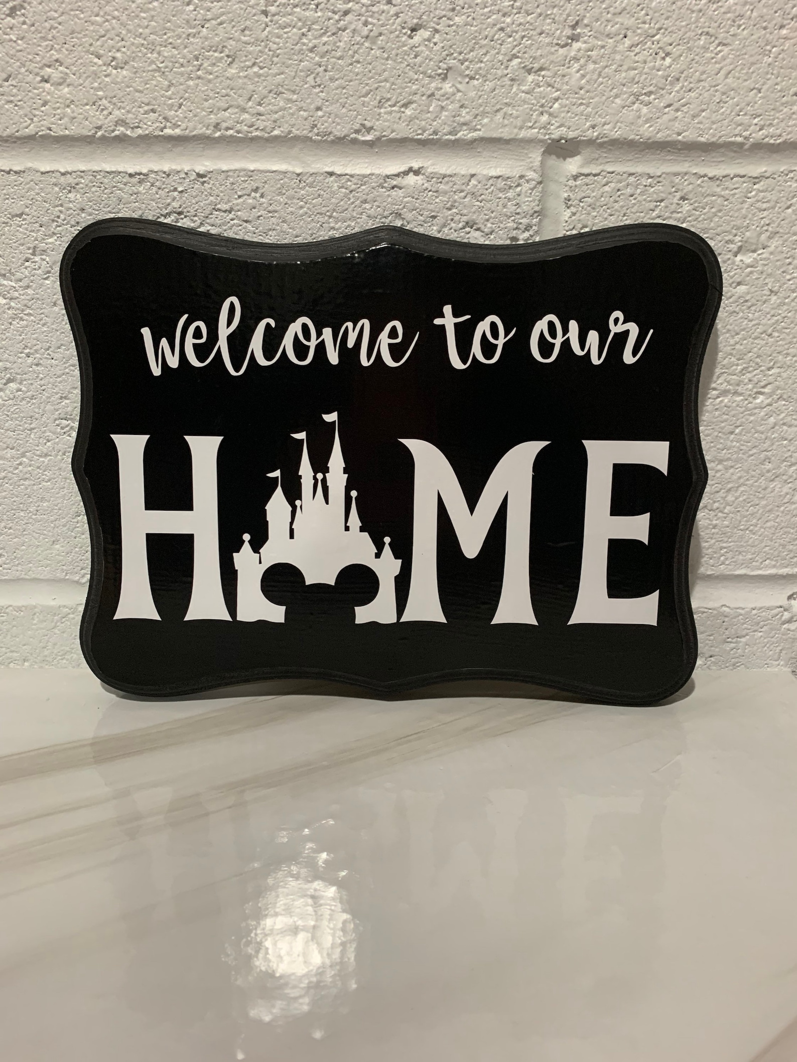 Welcome Home Sign Door Sign Disney Sign Disney Castle Table Decor Home ...