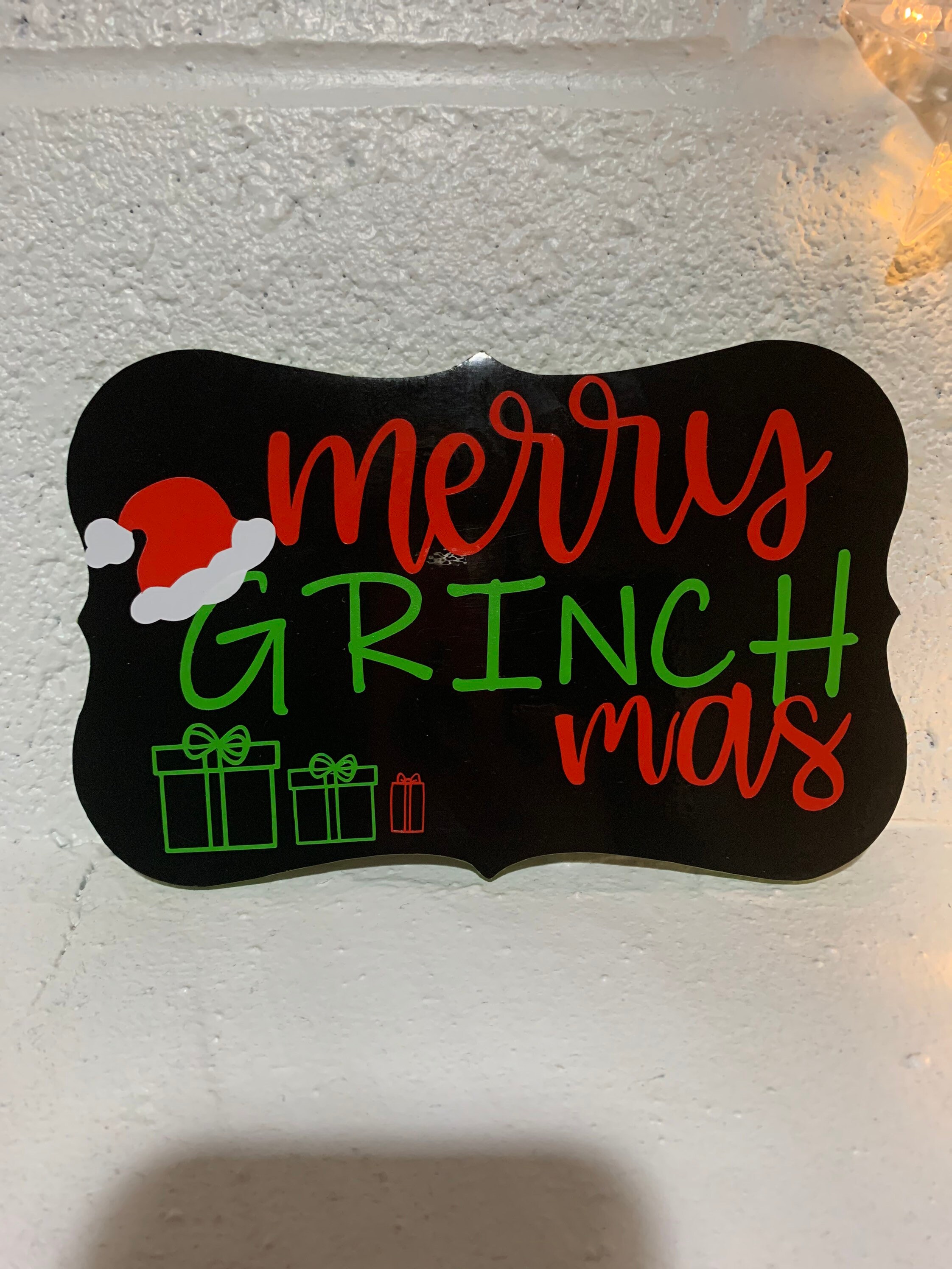 Merry Grinchmas Sign Wreath Sign Grinch Christmas Sign - Etsy