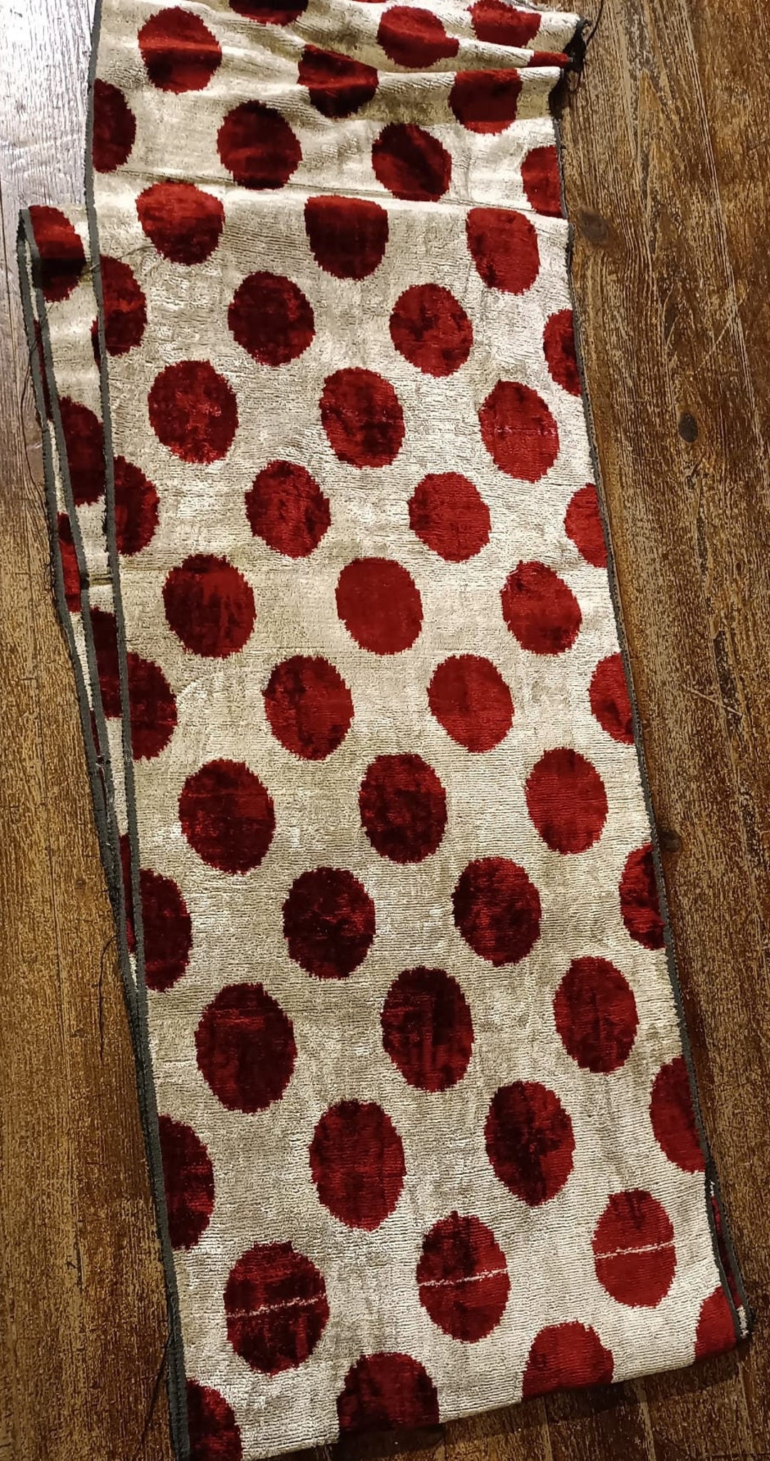 Weiß Rot Linie Ikat Stoff Samt Kissen Stoff Handgewebter Stoff Seide ...