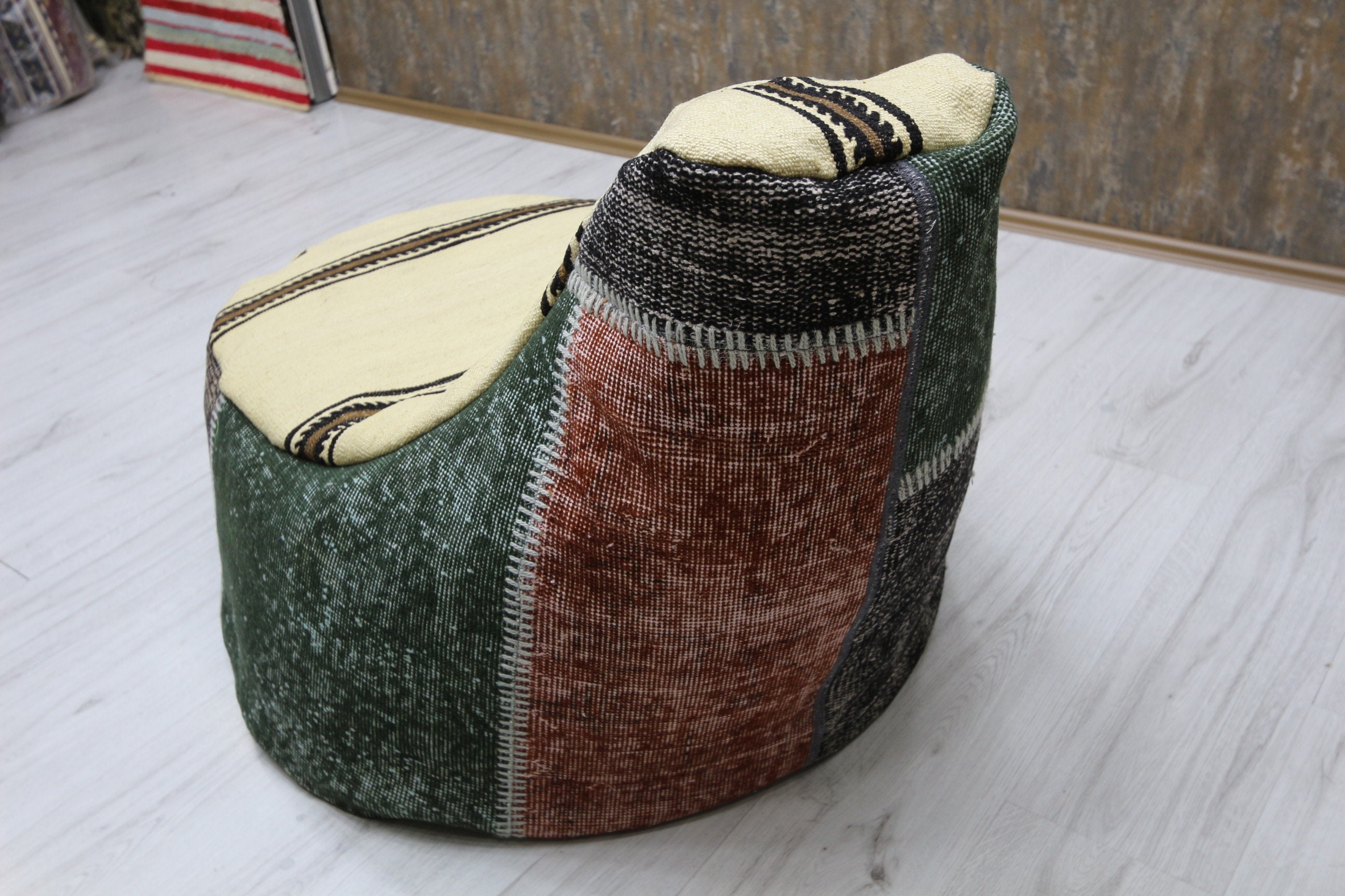 Ottoman Pouf,pouffe,bean Beg Chair Beanbeg,boho Decor Hippie Decor,foot ...