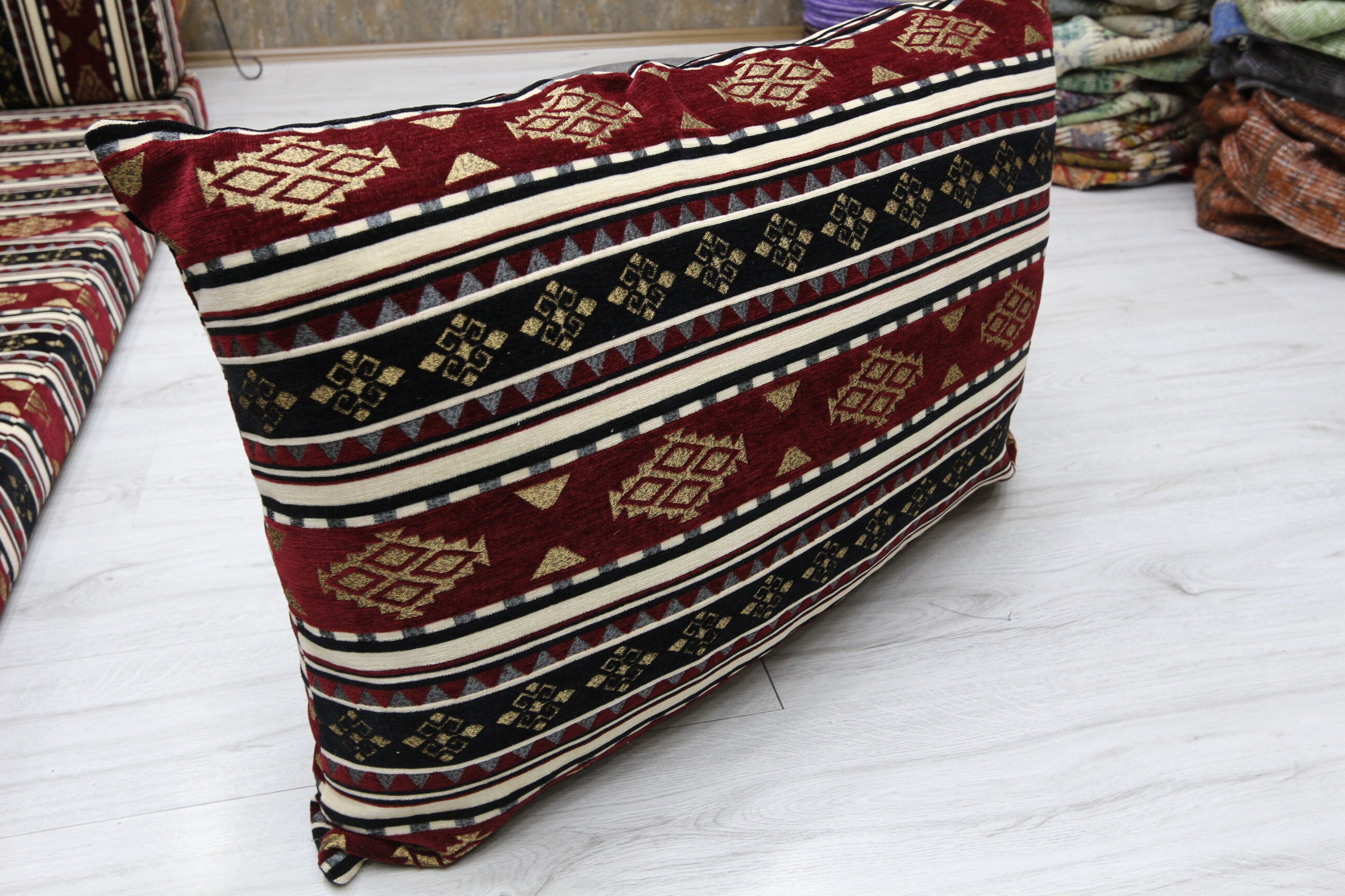 Red Cushion Arabic Majlis Sofa Set Floor Couch Floor Pillow | Etsy