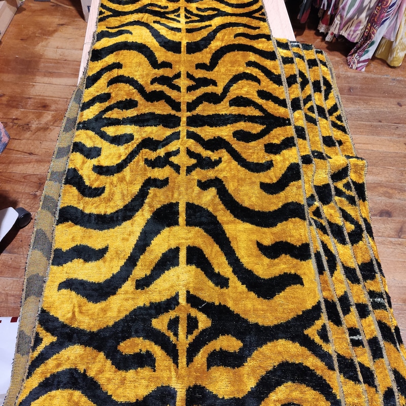 Silk Ikat Fabric Gold - Etsy