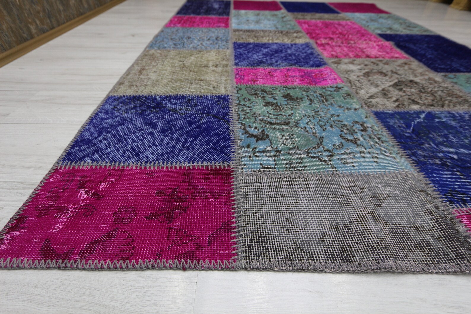 6'x8 Over-dyed Blue Grey Pink Living Room Rug Area Rug | Etsy