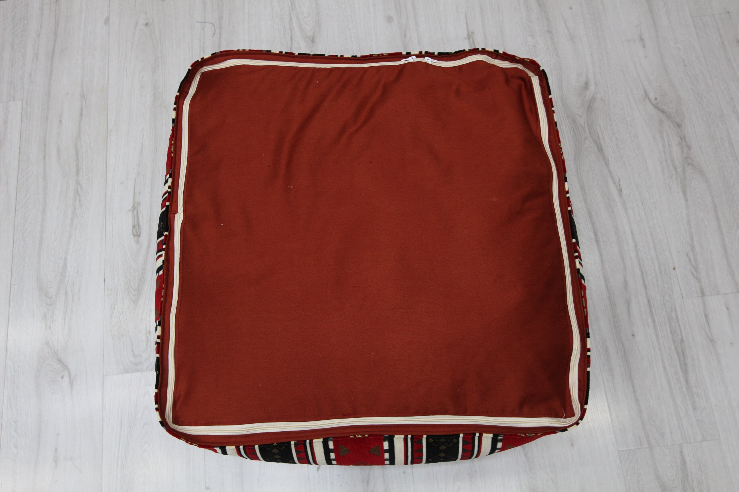 10x24 Fabric Welvet Red Ottoman Pouf,pouffe,bean Beg Chair Beanbeg,boho ...