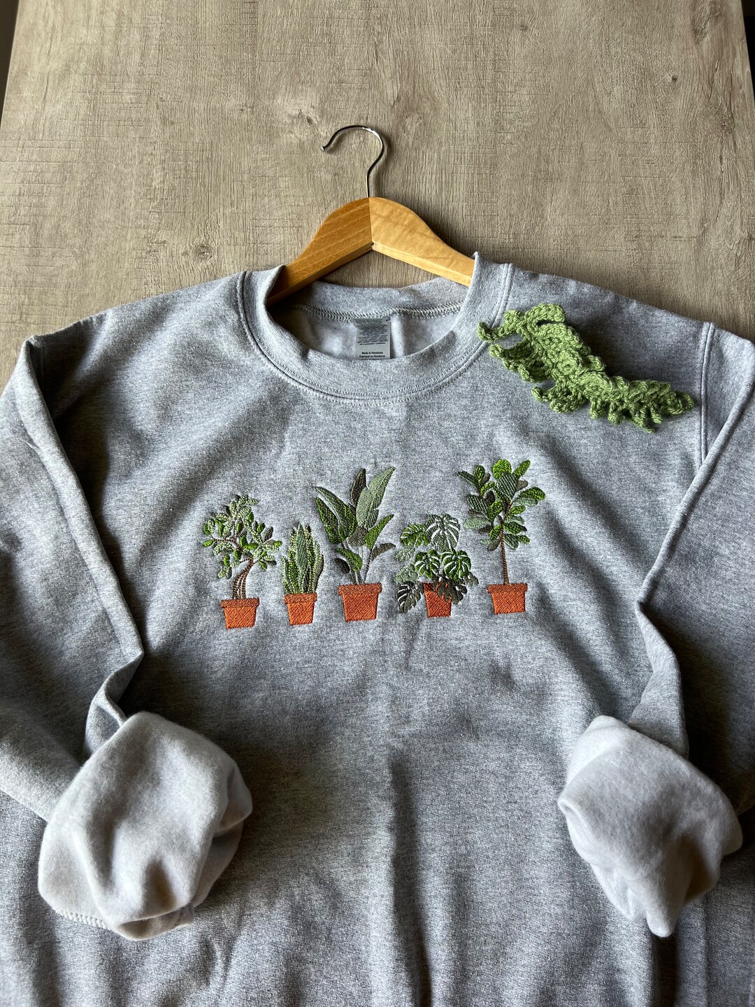 Embroidered Plant Sweater - Etsy