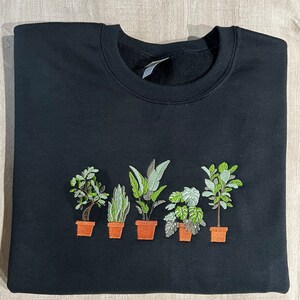 Embroidered Plant Sweater - Etsy