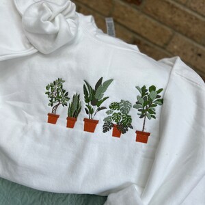 Embroidered Plant Sweater - Etsy