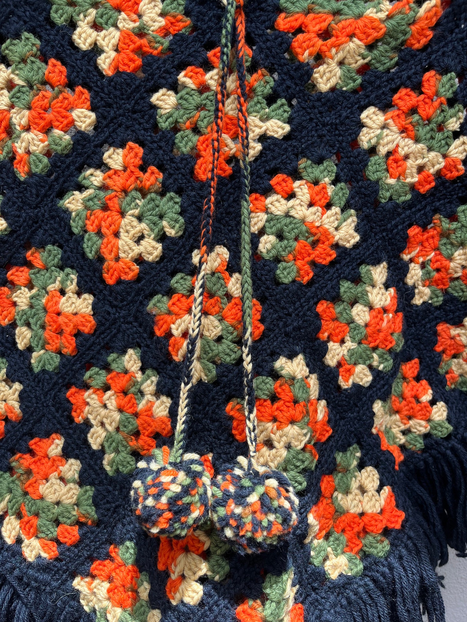 Thrifted Hand Crocheted Granny Square Shawl - Vintage Charm and Cozy ...