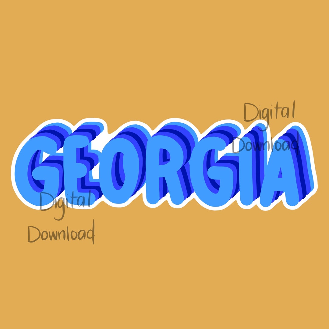 Georgia Sticker DIGITAL DOWNLOAD - Etsy