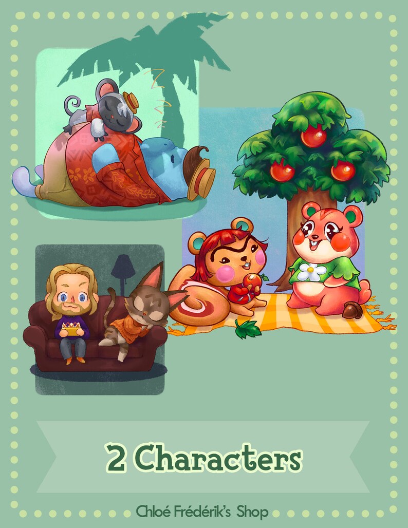 Digital Custom Animal Crossing Portrait - Etsy