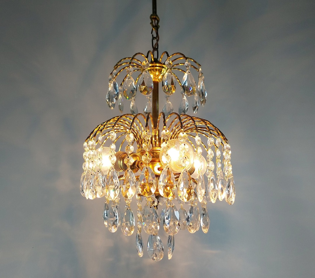 Vintage French Crystal Chandelier, Victorian Crystal Chandelier,crystal ...