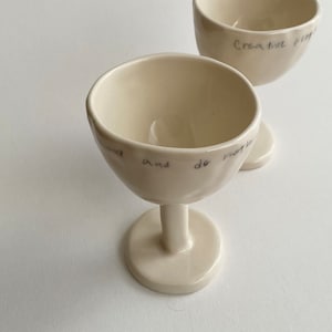 Glossy Modern Ceramic Wine Cup – Organic Minimalist Handcrafted ...
