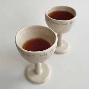 Glossy Modern Ceramic Wine Cup – Organic Minimalist Handcrafted ...