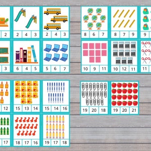 Count and Clip Card Bundle: Preschool Learning Game (printable) - Etsy