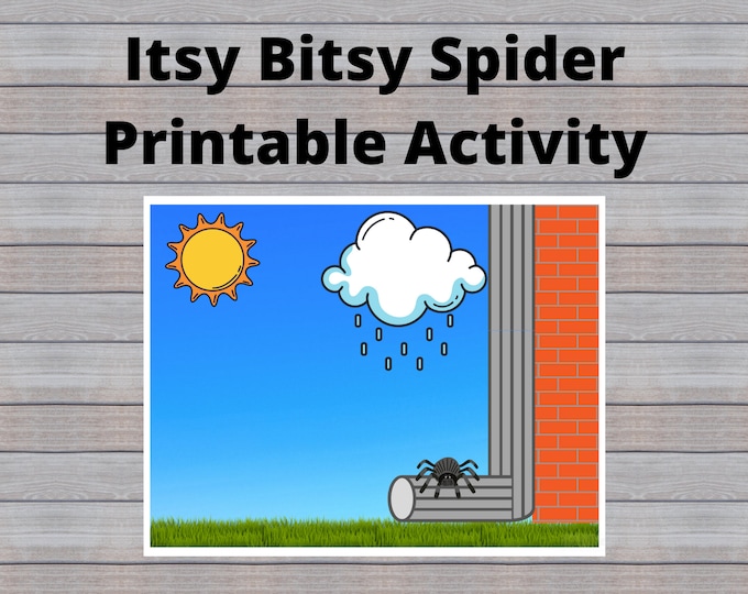 Itsy Bitsy Spider Printable Props. Nursery Rhymes, Baby, Preschool and ...