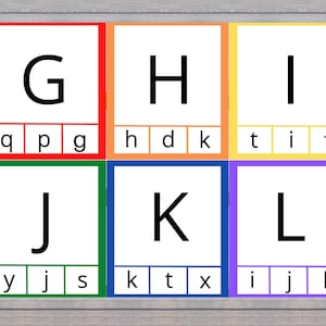 Alphabet Clip Card, Upper/lower Case Recognition, Preschool Learning ...
