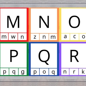 Alphabet Clip Card, Upper/lower Case Recognition, Preschool Learning ...