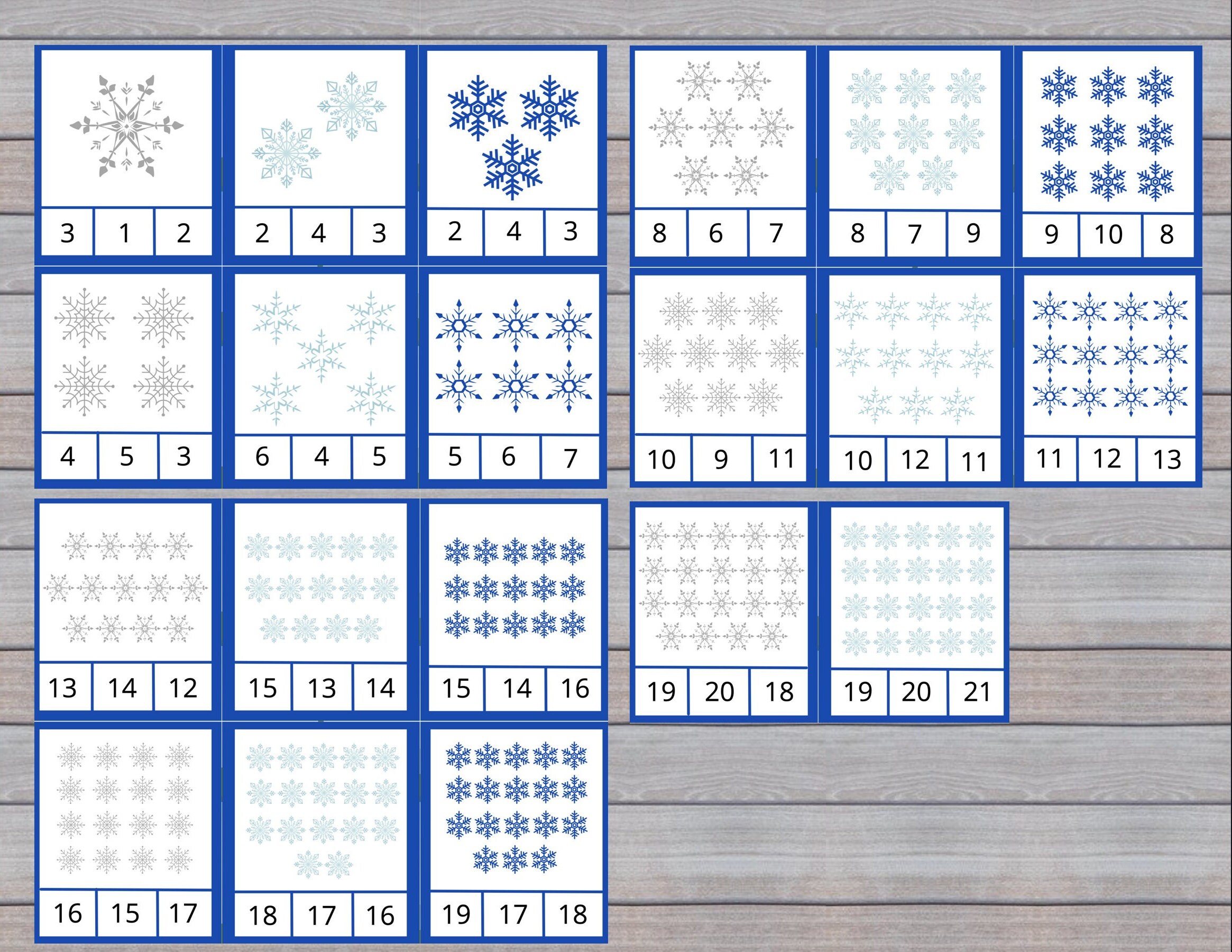 Count and Clip Card Bundle: Preschool Learning Game (printable) - Etsy