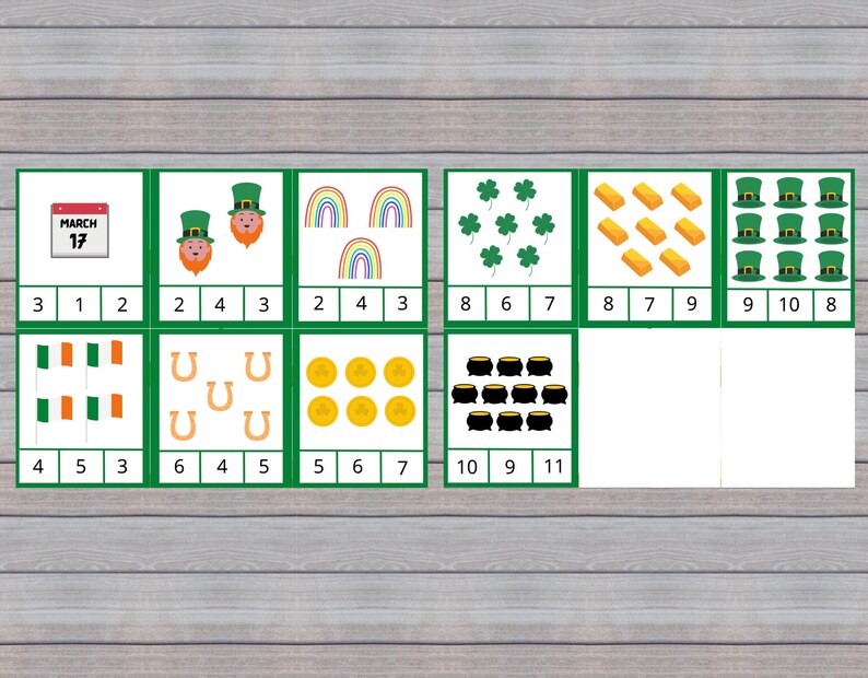 Count and Clip Card Bundle: Preschool Learning Game (printable) - Etsy