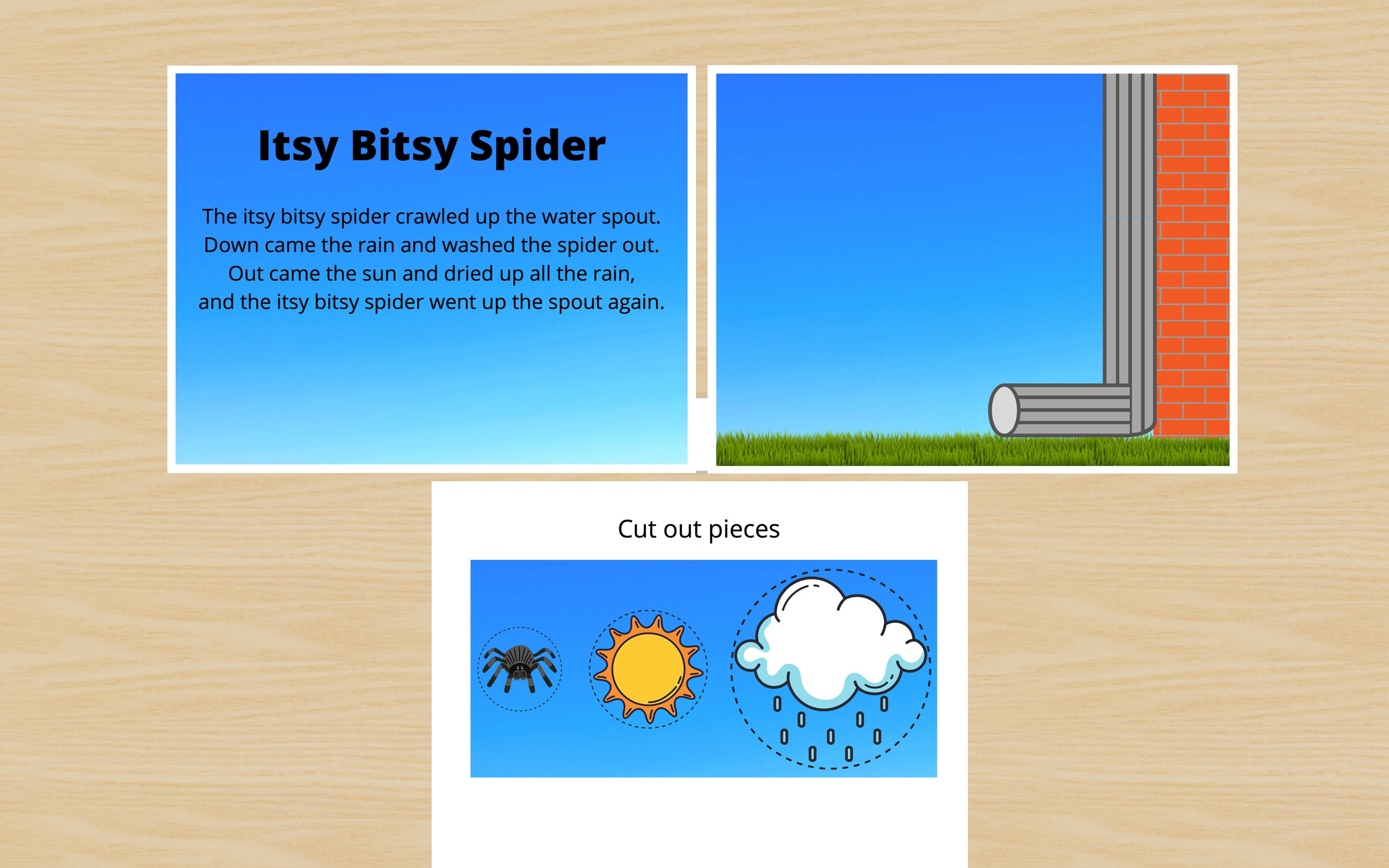 Itsy Bitsy Spider Printable Activity, Nursery Rhyme, Preschool Activity ...