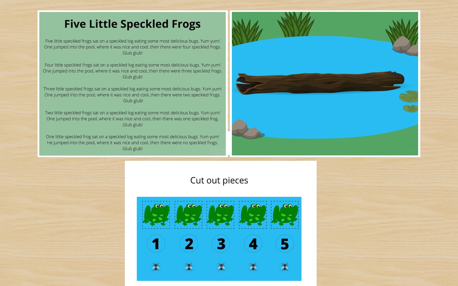 Five Little Speckled Frogs Printable Activity, Nursery Rhyme, Preschool ...