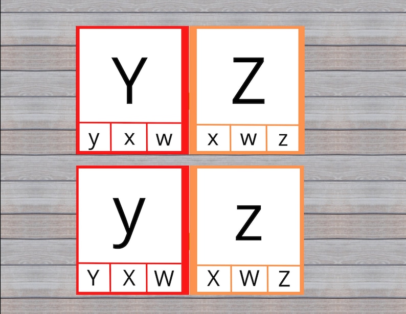 Alphabet Clip Card, Upper/lower Case Recognition, Preschool Learning ...