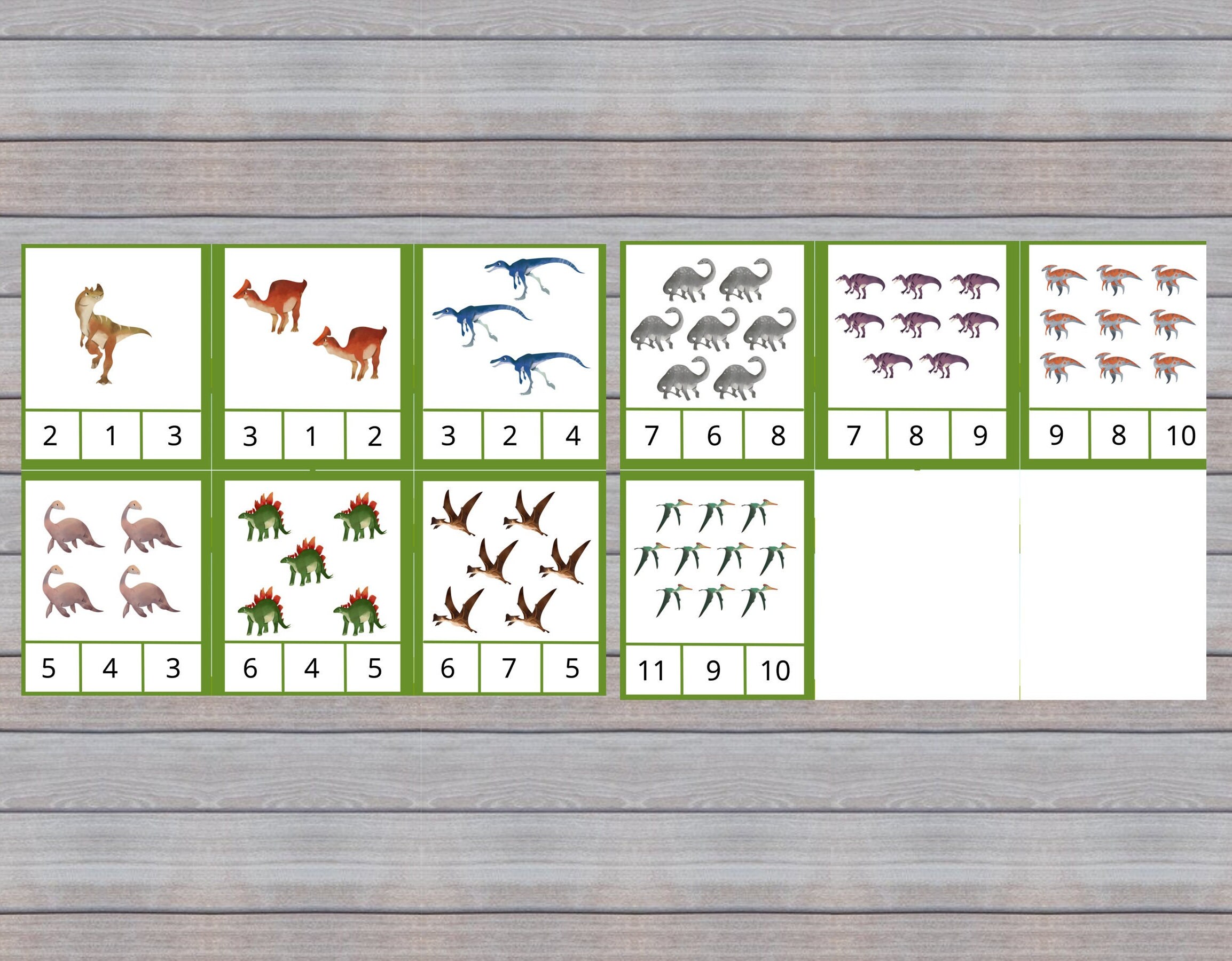 Count and Clip Card Bundle: Preschool Learning Game (printable) - Etsy