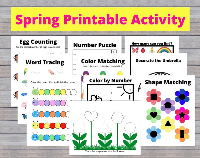Spring Shadow Matching Cards, Spring Shadow Matching Activity ...